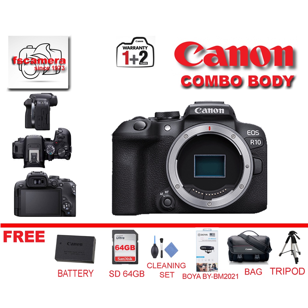 CANON ORI M'SIA EOS R10 KIT (18-45MM)/R10(18-150MM) /(BODY) IS STM FREE ...