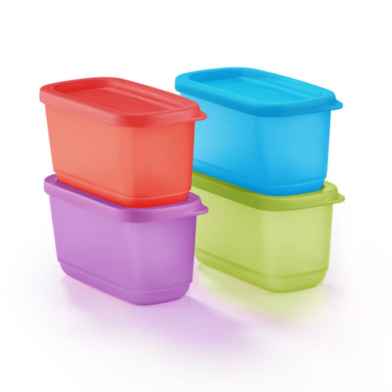 Tupperware May23: Cubic Mini Rectangular (Set of 4, 250ml) | Shopee ...
