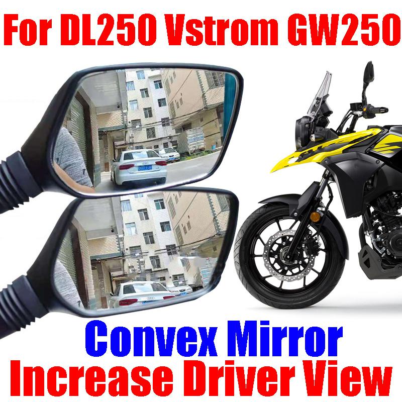 For SUZUKI DL250 Vstrom V-strom DL 250 GW250 GW 250 Accessories Convex Mirror Increase Rearview ...