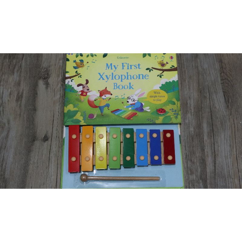 Preloved Usborne Xylophone Learning book education toy wooden toy ...