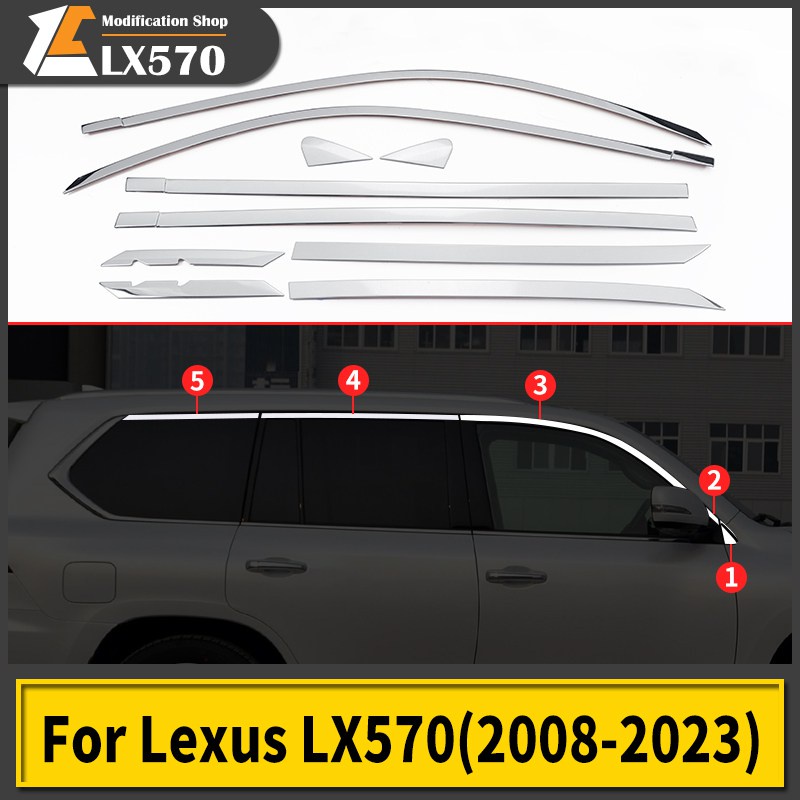 For Lexus LX570 2008-2023 2022 2021 2020 2019 2018 Car window Chrome ...