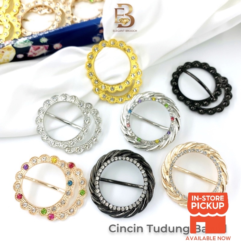 Elegant Brooch Korea Brooch Ring Kerongsang Cincin Tudung Bawal Hijab ...