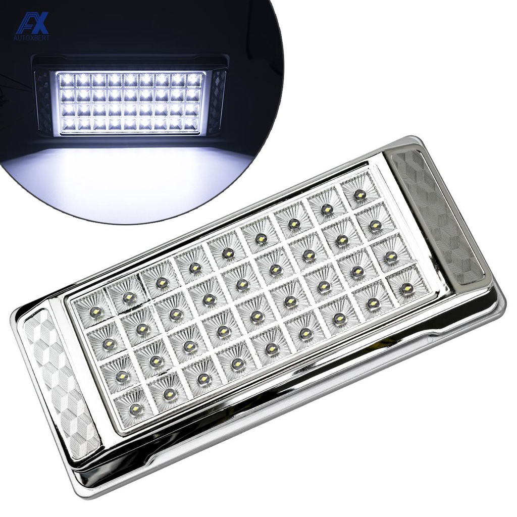 New Upgrade 36LED Super Bright Light Bar Chrome Plated Car Caravan ...