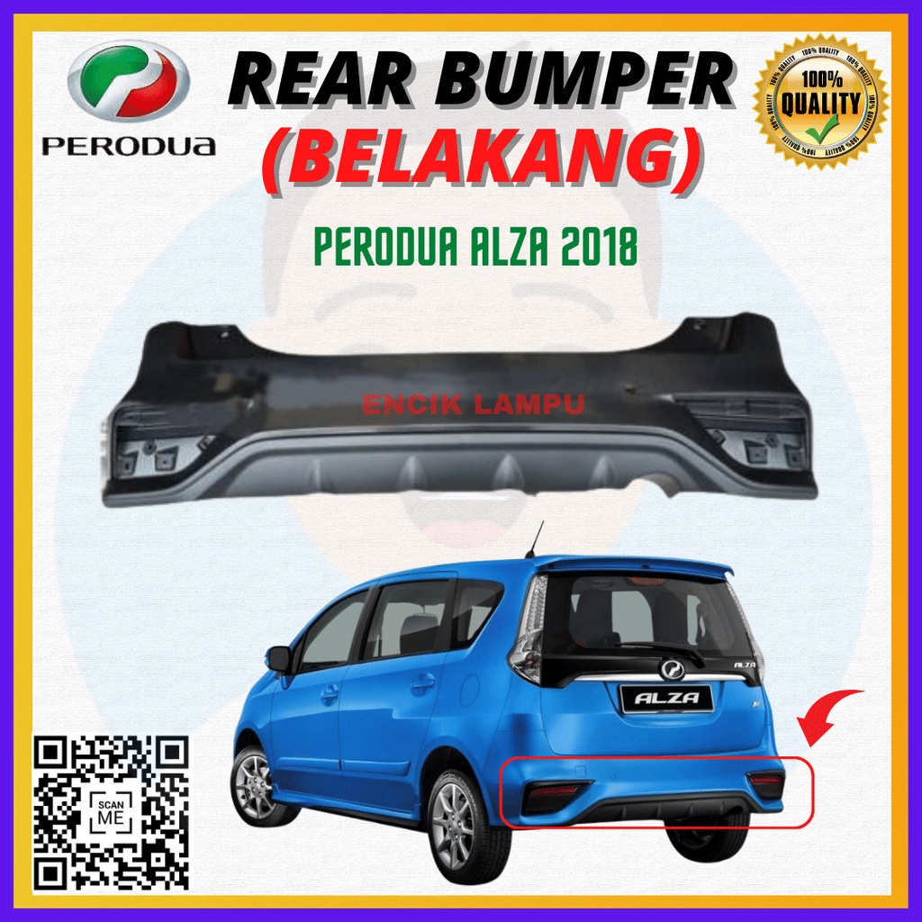 PERODUA ALZA 2018 / NEW MODEL REAR BELAKANG BUMPER 100% NEW HIGH ...