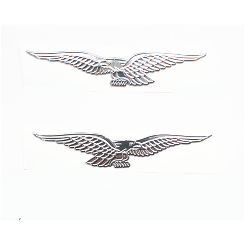 Silver 3D sticker Decals Waterproof motorcycle Eagle sticker for Moto ...