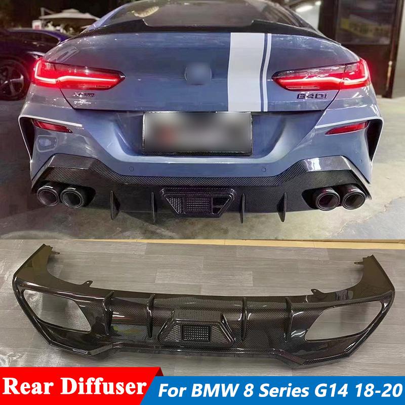 A Style Carbon Fiber Rear Bumper Lip Diffuser For BMW 8 Series G14 G15 ...