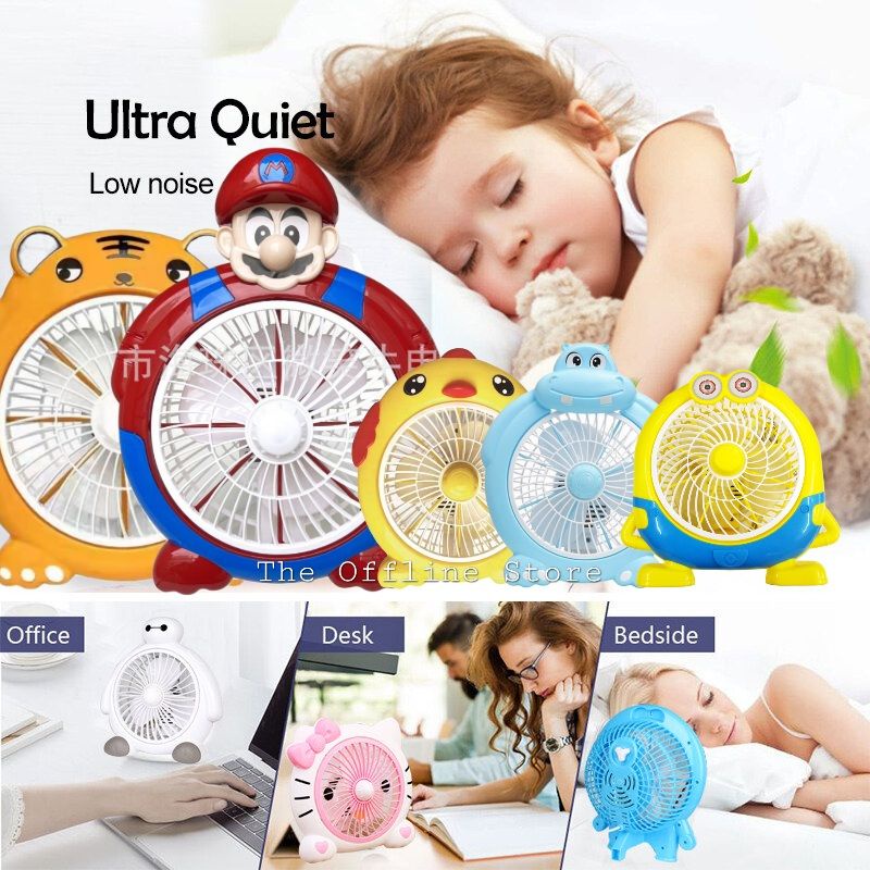Cartoon Electric Desktop Table Fan Table Fan Kipas Meja Hello Kitty ...