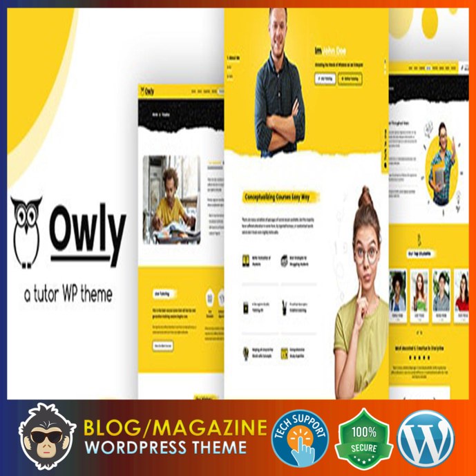 Owly - Tutoring & eLearning WP Theme 2.3 | Shopee Malaysia
