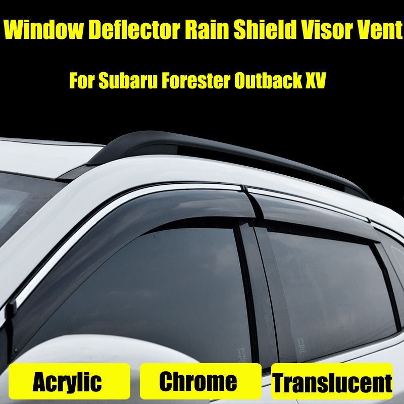 Stainless Steel Line Acrylic Window Deflector SUN/RAIN Shield Visor ...
