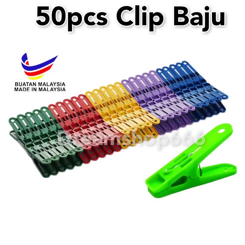50pcs Small Cloth Pegs/Plastic Clothes peg hanger clip/Clip baju ...