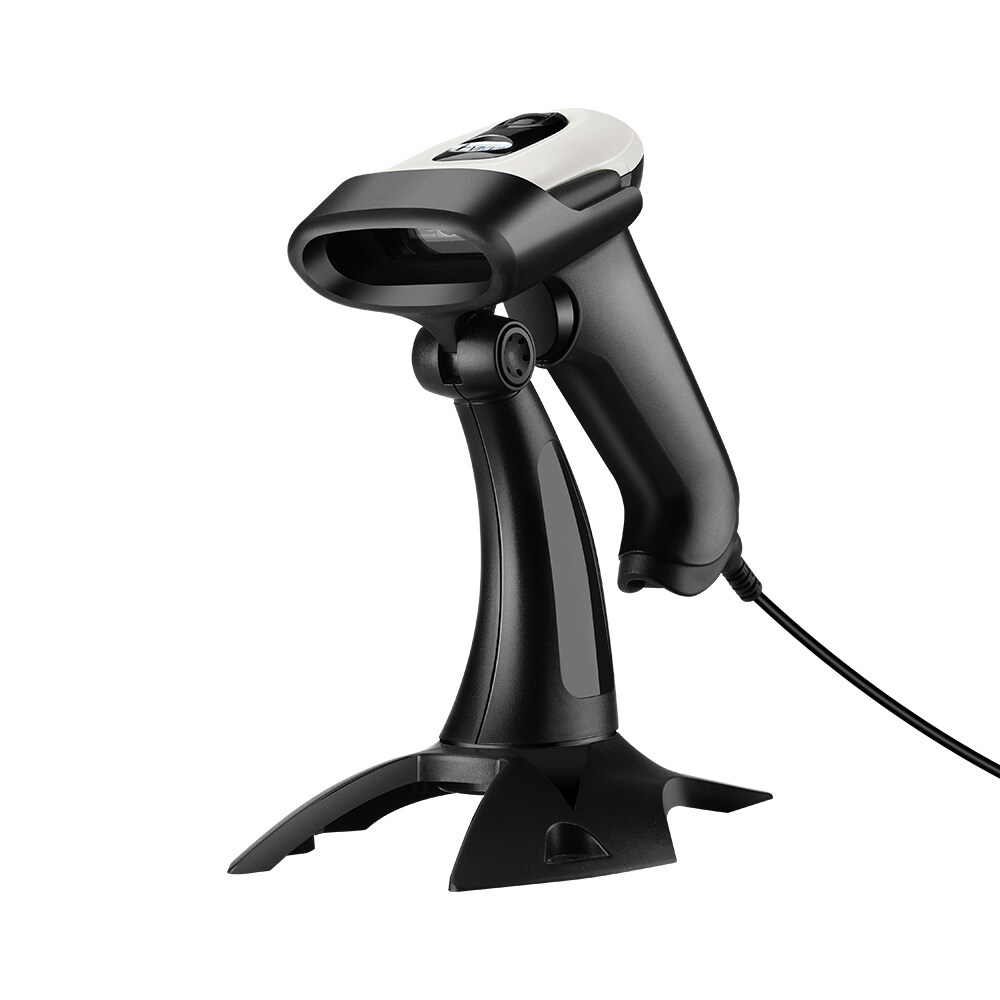 Evnvn USB Wired 2D Barcode Scanner with Adjustable Stand and Auto ...