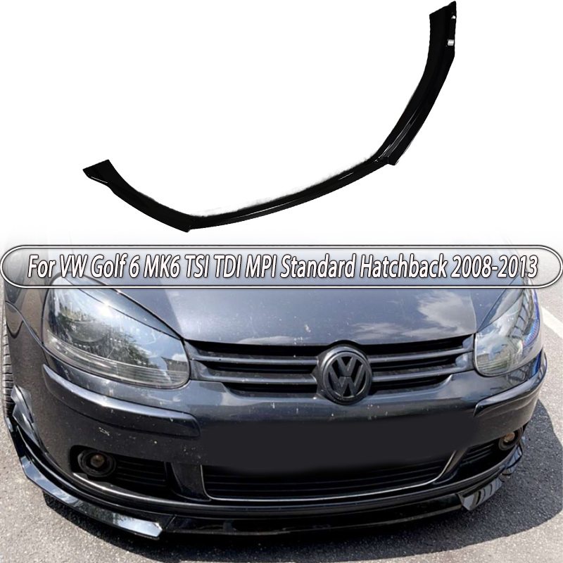 Gloss Black Front Bumper Lip Splitter Diffuser Body Kit Spoiler for VW ...