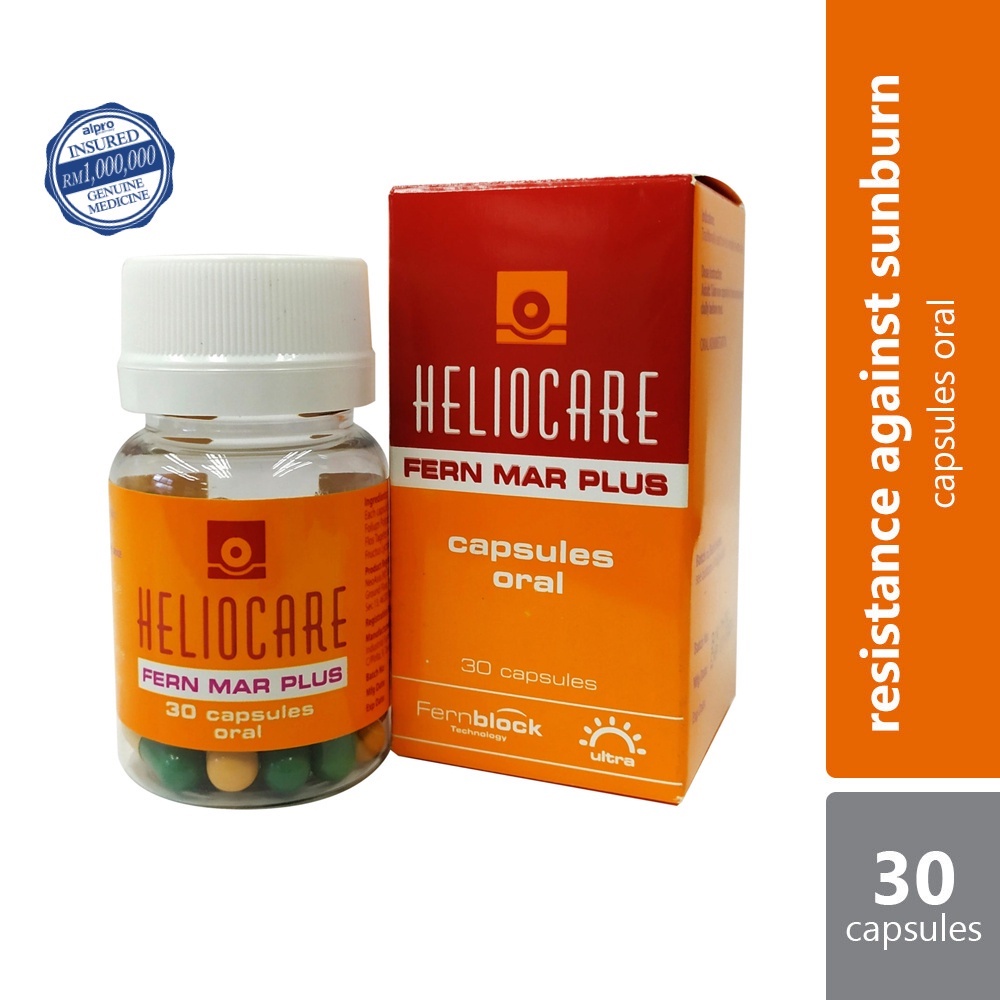 Heliocare Fern Mar Plus Oral Capsule 30S (Slow Down Skin Aging & Sun ...