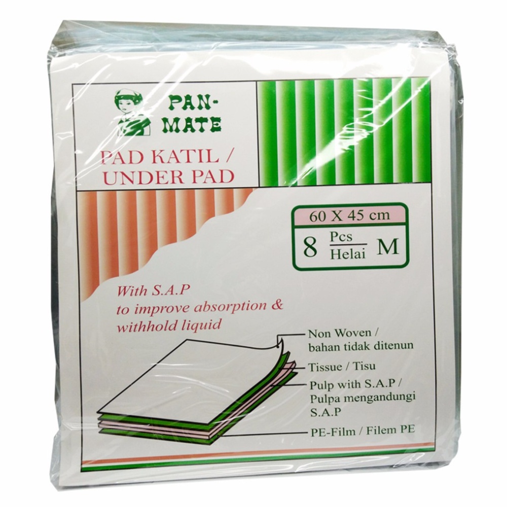 PAN-MATE Under Pad - Size M (60cm x 45cm x 8s) | Shopee Malaysia