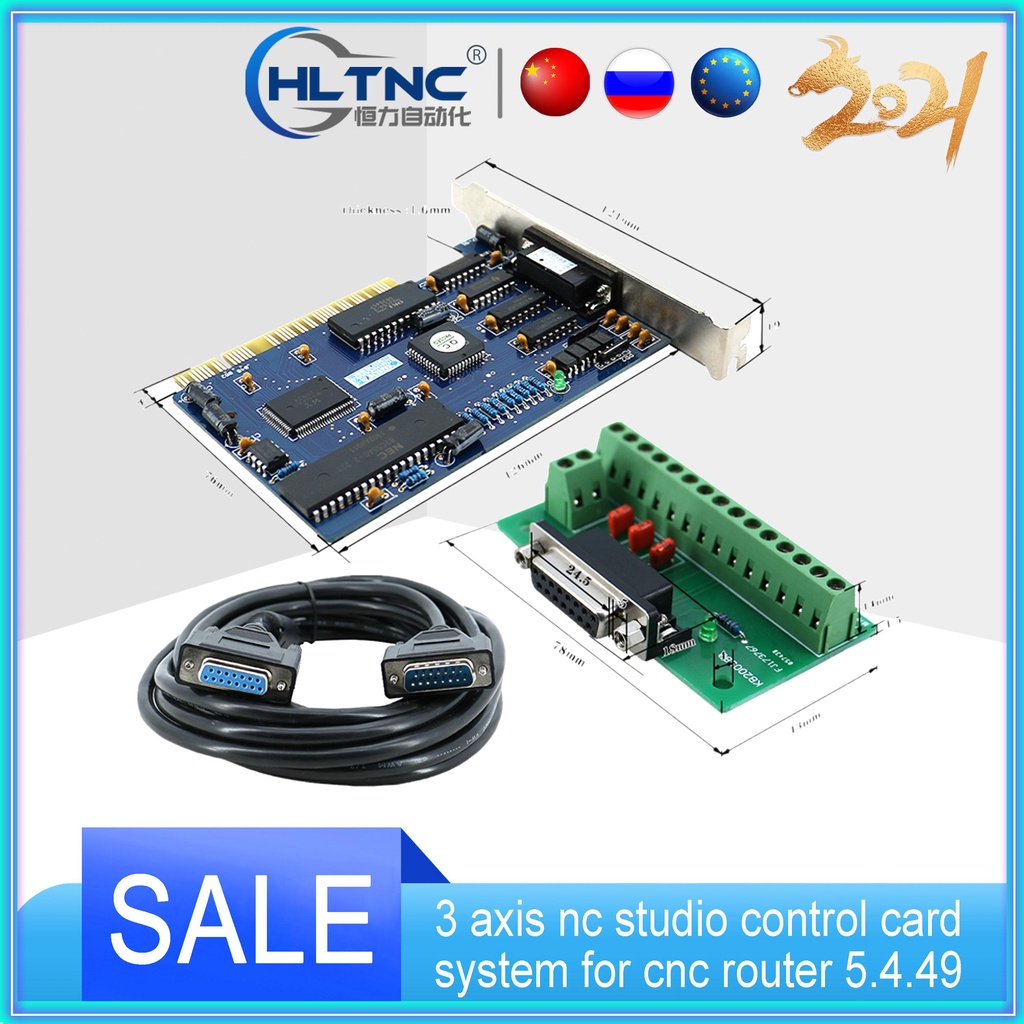 ncstudio controller 3 axis nc studio control card system for cnc router 5.4.49 /5.5.55/ 5.5.60 ...