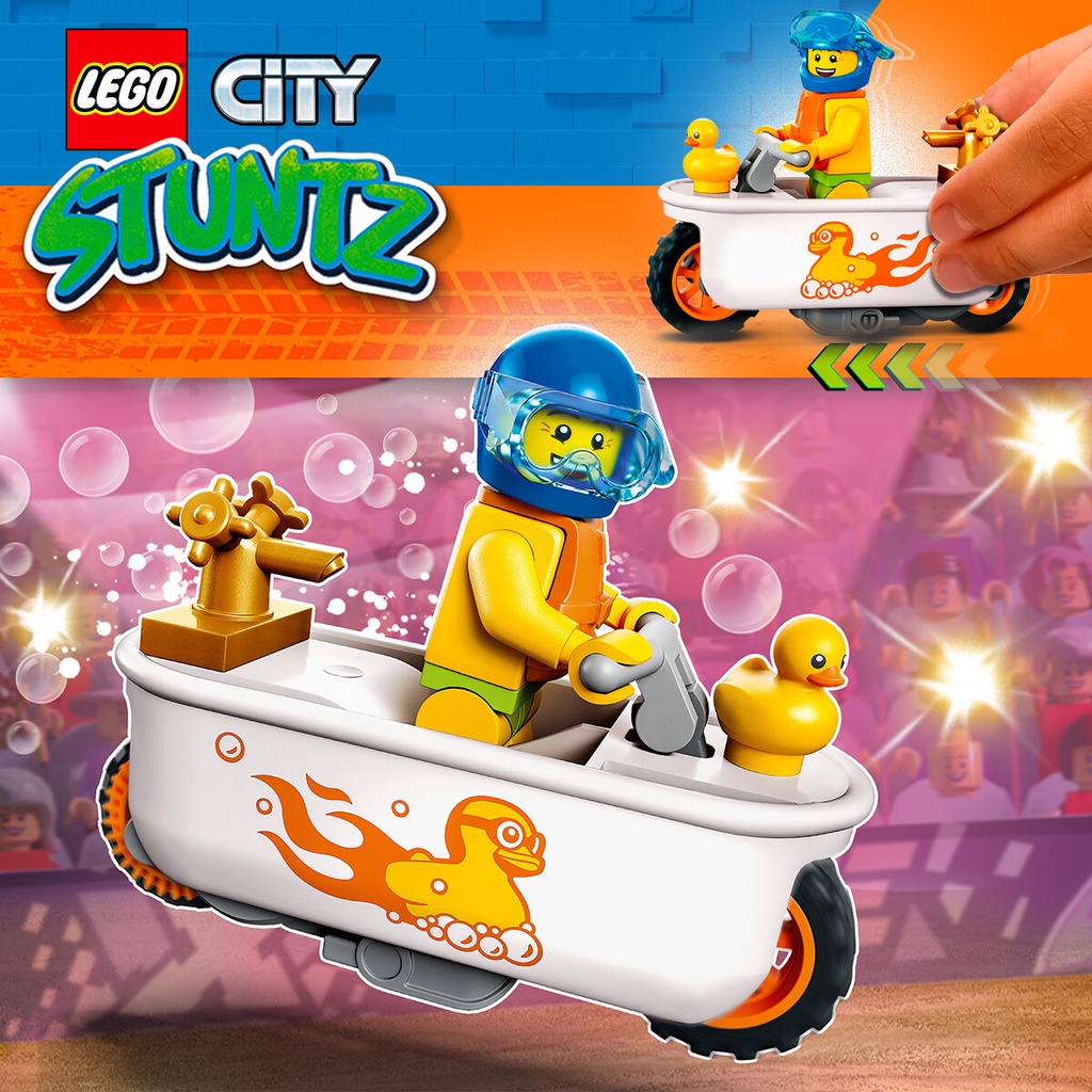 (BrickBoy) 60333 LEGO City Stuntz Bathtub Stunt Bike | Shopee Malaysia