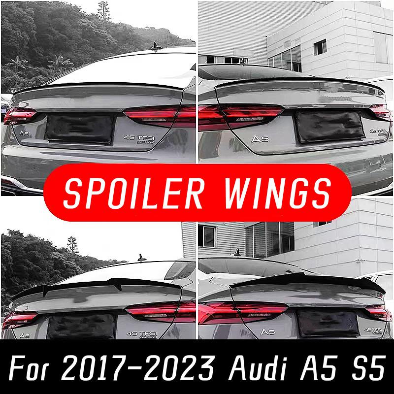 For 2017 18 19 20 21 22 23 Audi A5 S5 Carbon Fiber ABS Rear Trunk Lid ...