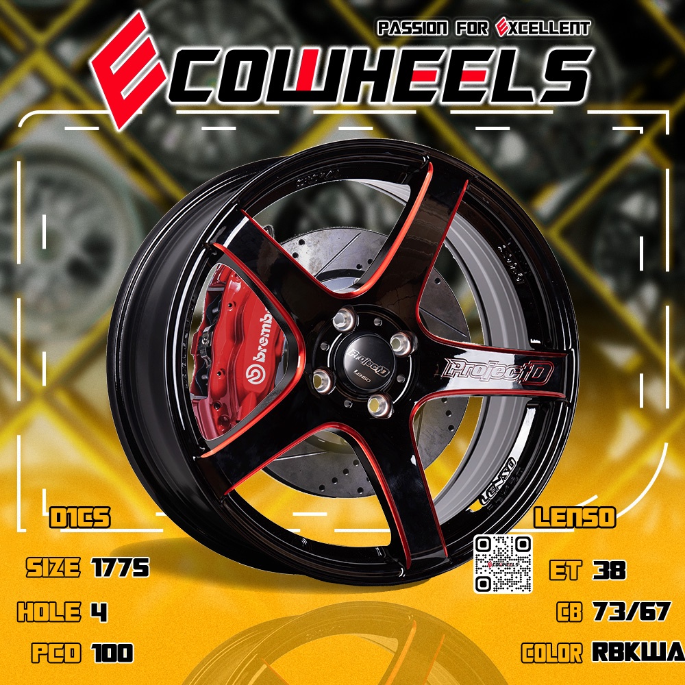 Original LENSO Wheels | PROJECT-D D1-CS 17 Inch 4H100 | Shopee Malaysia