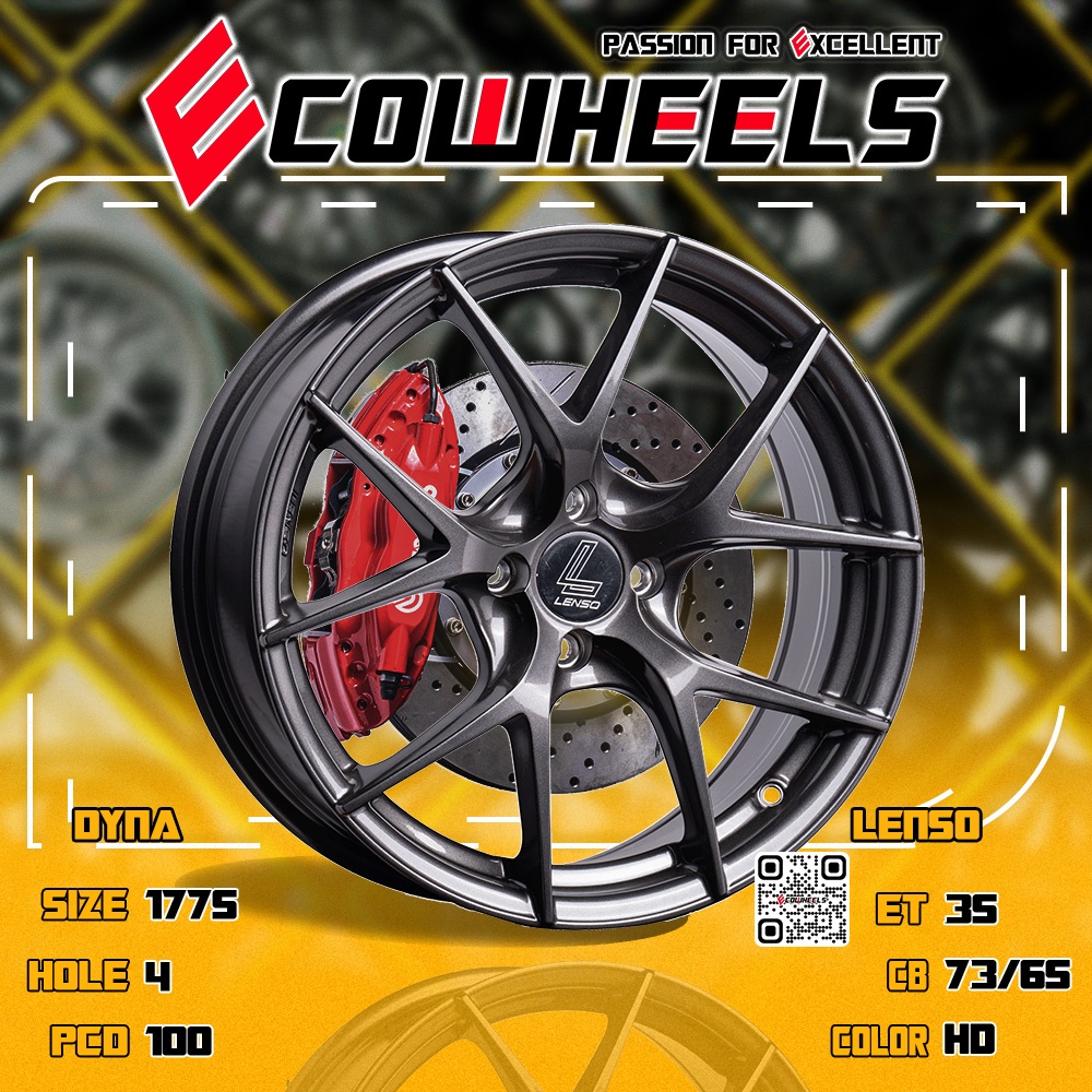 Original LENSO Wheels | JAGER DYNA 17 Inch 4H100 | Shopee Malaysia