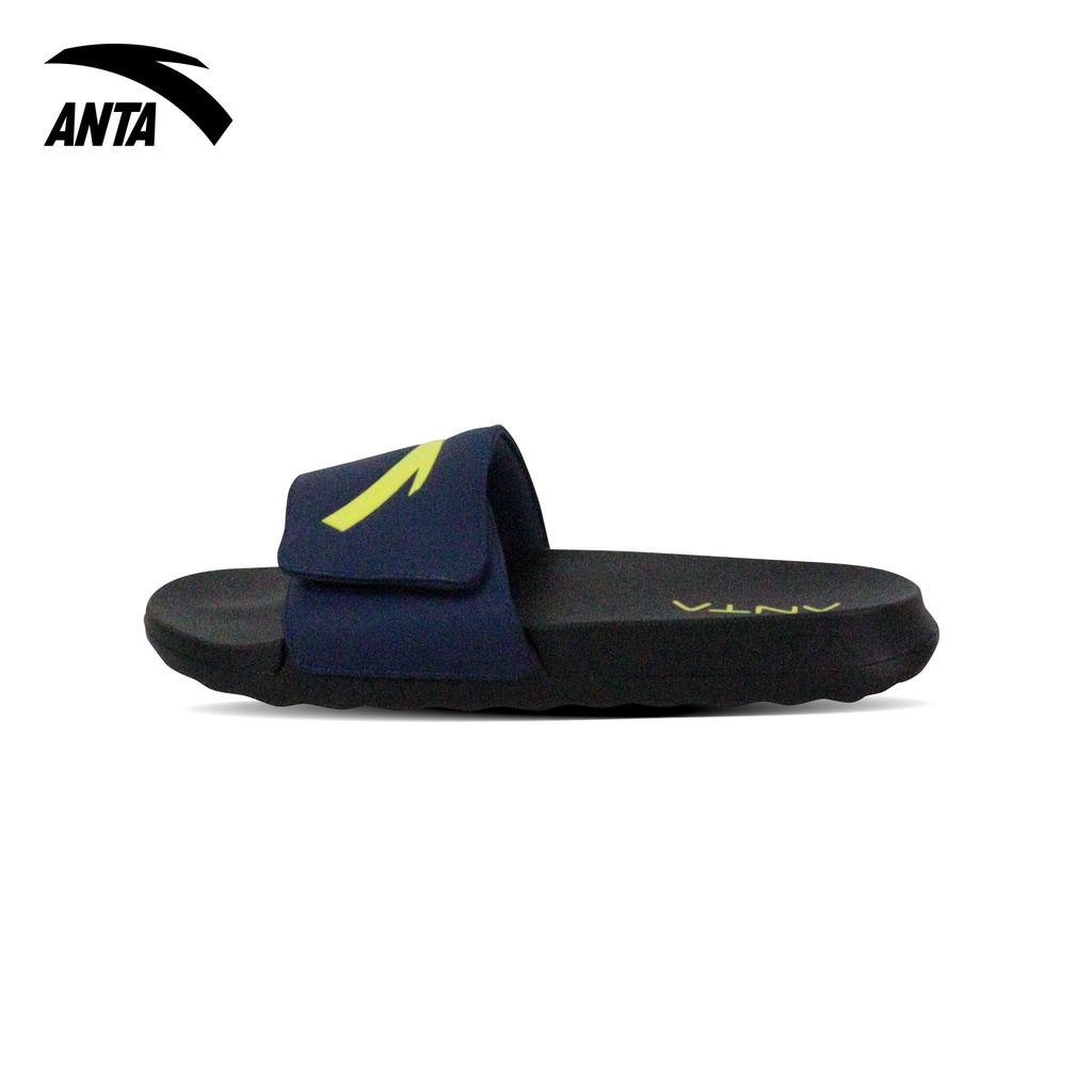 ANTA Men Lifestyle Slippers - Navy/Yellow (Kasut Selipar) | Shopee Malaysia