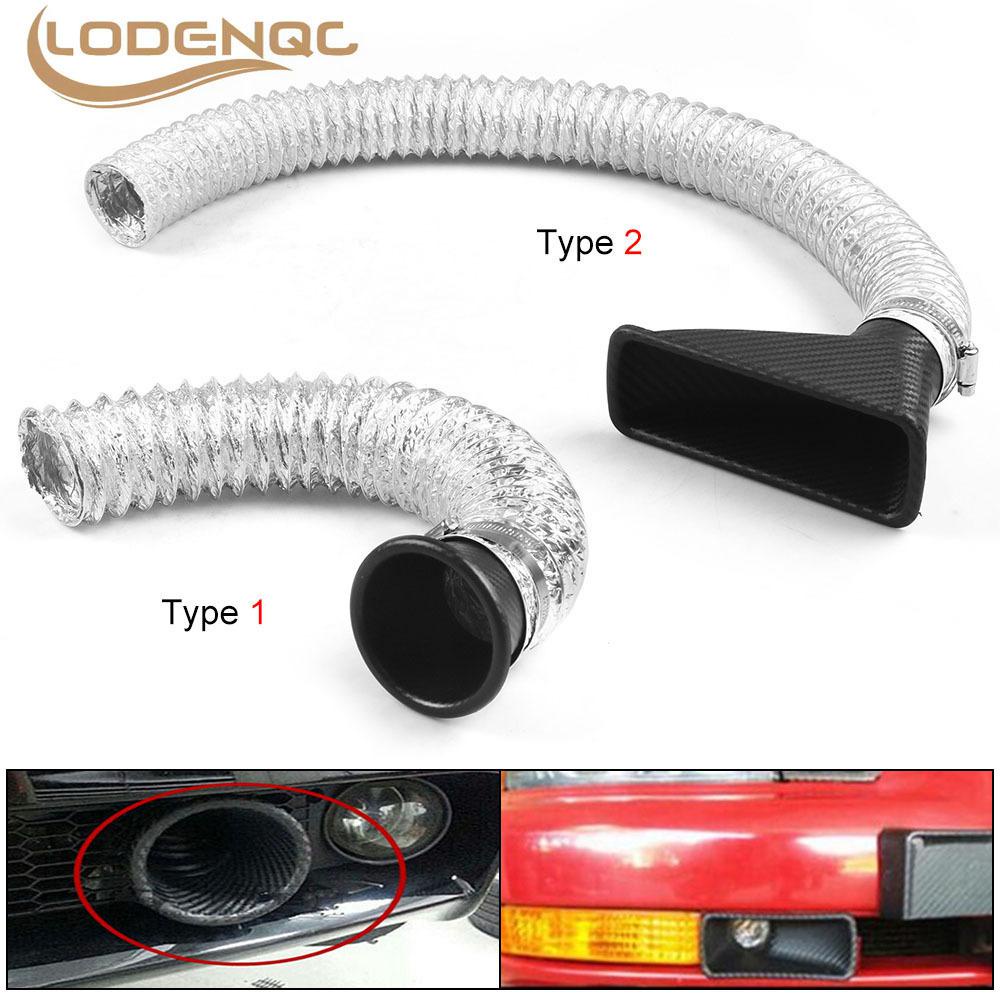 Universal Air Intake Vent Car Front Bumper Grille Inlet Pipe Kit ...