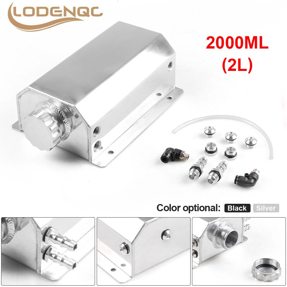 Universal 2L Aluminium Engine Oil Fuel Gas Catch Can Breather Tank ...