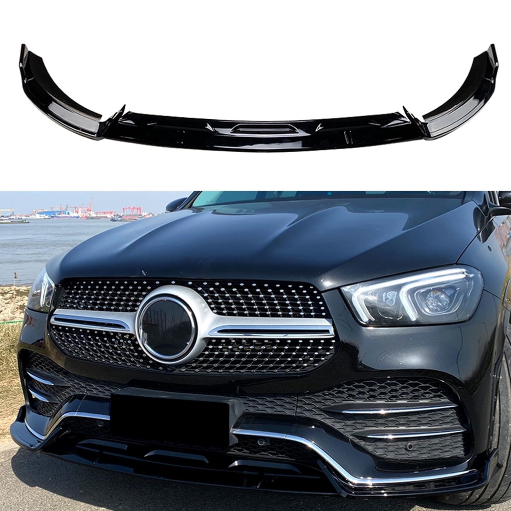 Front Bumper Spoiler Lip For Mercedes Benz GLE Class W167 C167 2020-2023 GLE350 GLE450 GLE53 AMG ...