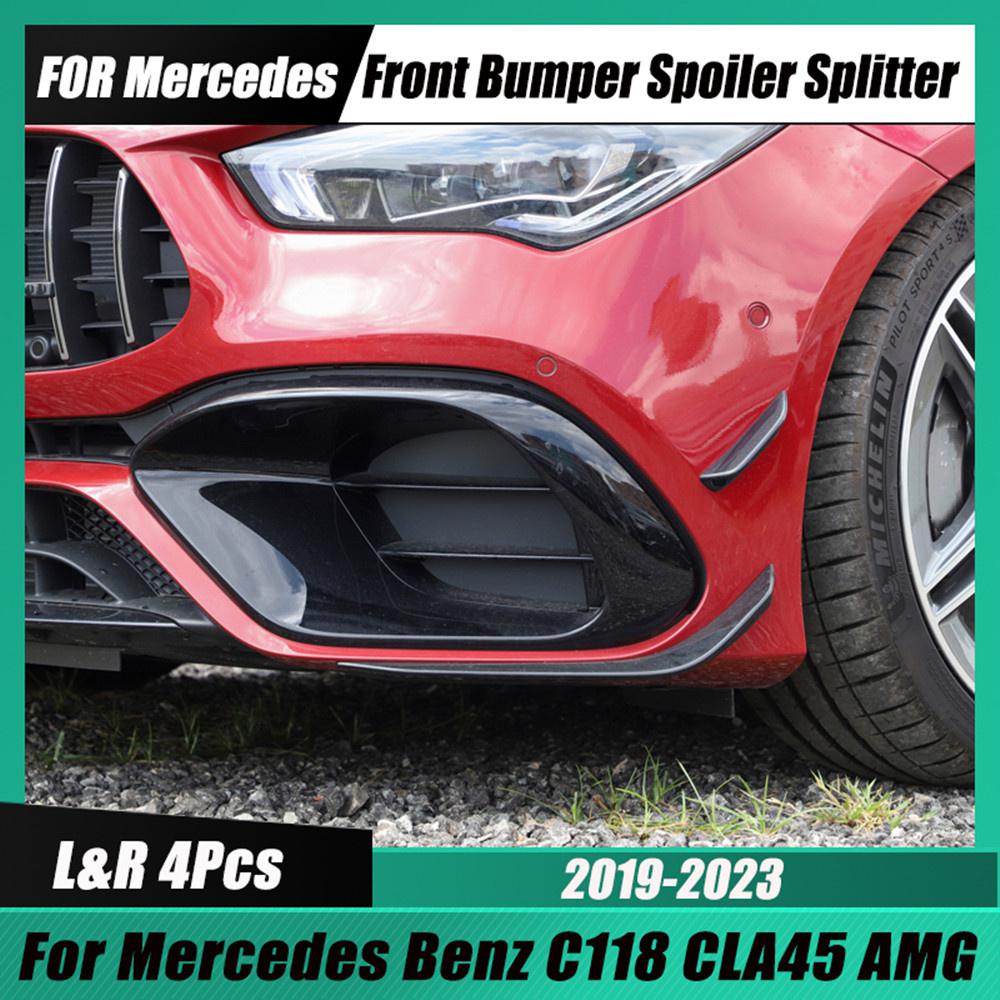 For Mercedes C118 4Pcs Car Front Bumper Side Spoiler Fins Flare Mods ...