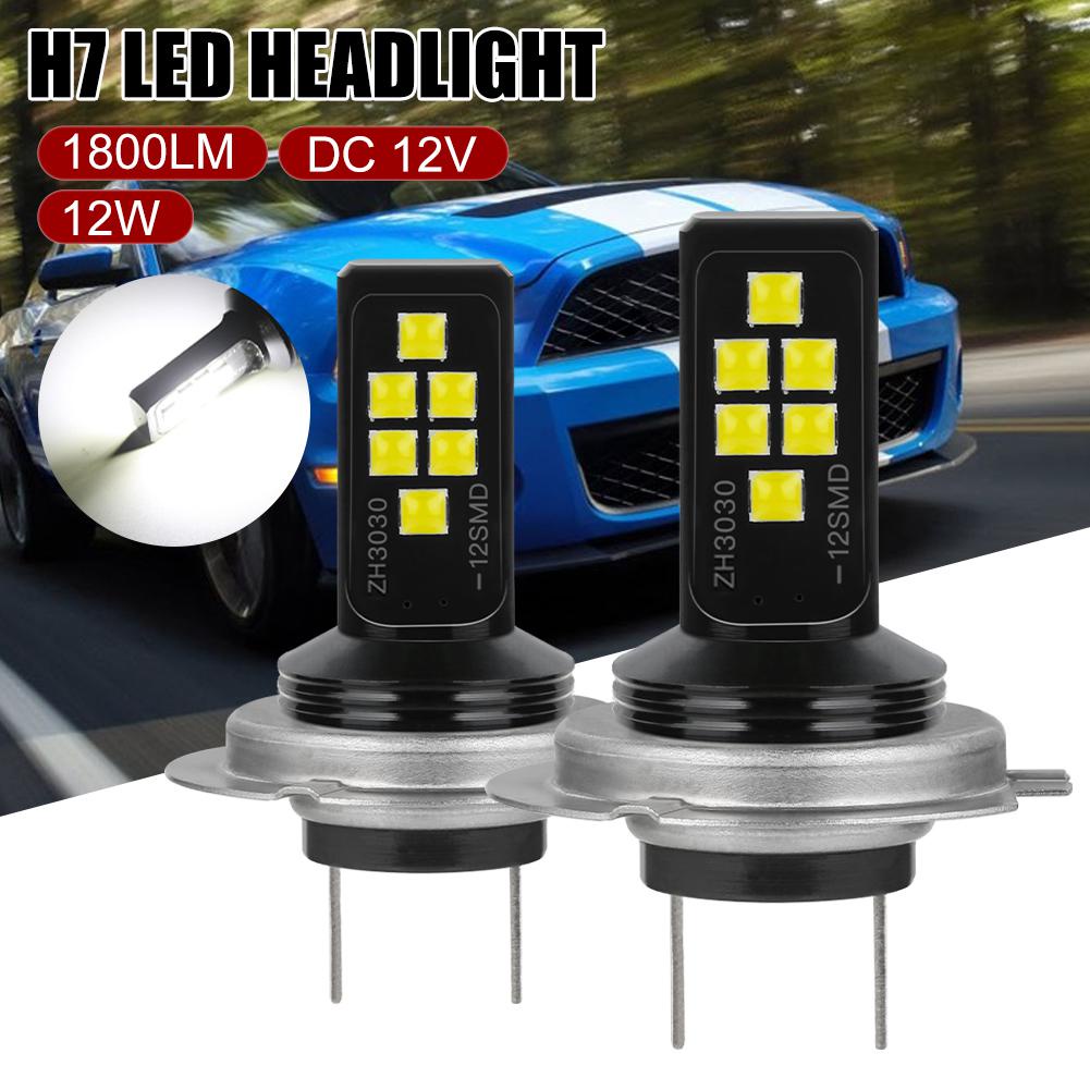 24W H7 H4 Car LED Bulb Headlight Fog Lamp Bulb 3600LM 6000K White DRL ...