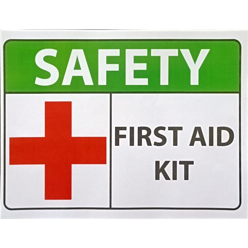 Safety First Aid Kit Sign Sticker A4 Size | Shopee Malaysia