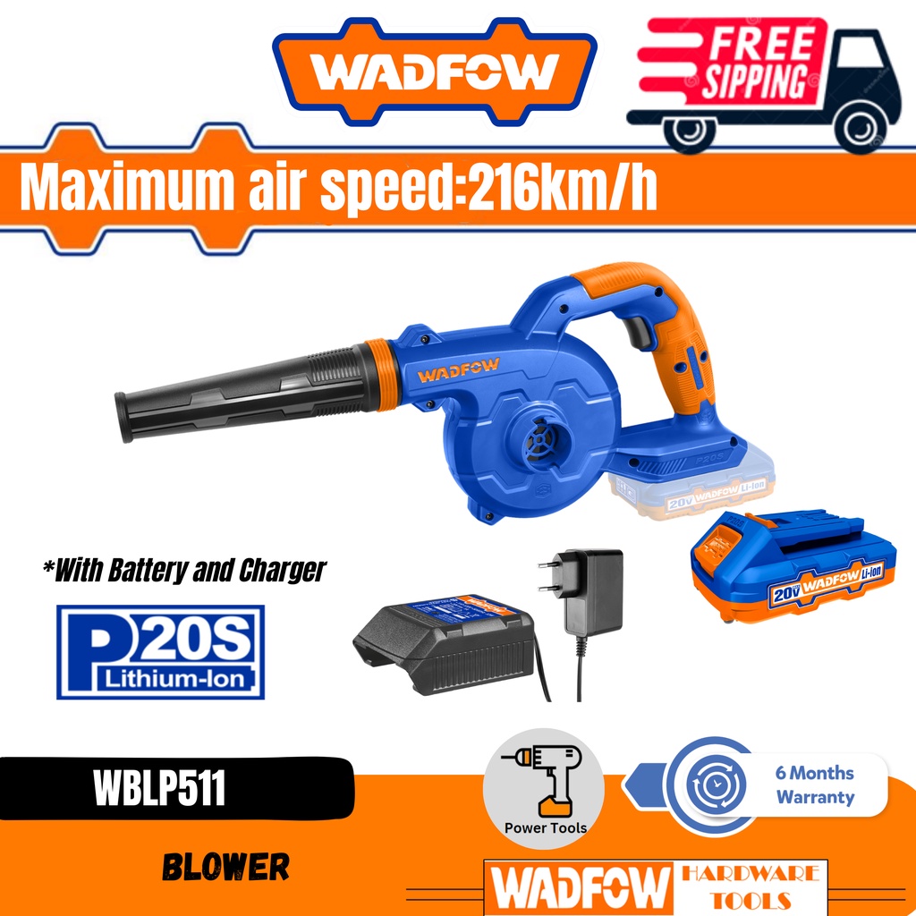 Wadfow Lithium-Ion blower 20V 1B1C Voltage:20V No-load speed:18500rpm ...