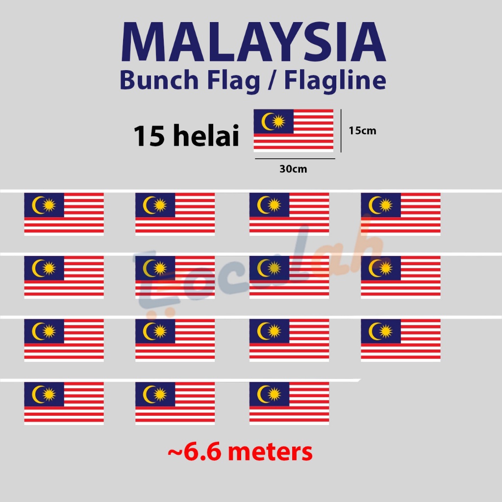 Malaysia Flagline Bunch Flag / All States Bunch Flags / Bendera ...