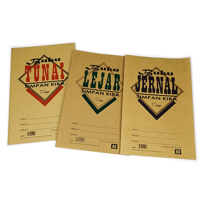 70gsm 80pg Kraft Cover Buku Lejar / Tunai / Jernal Simpan Kira | Shopee ...