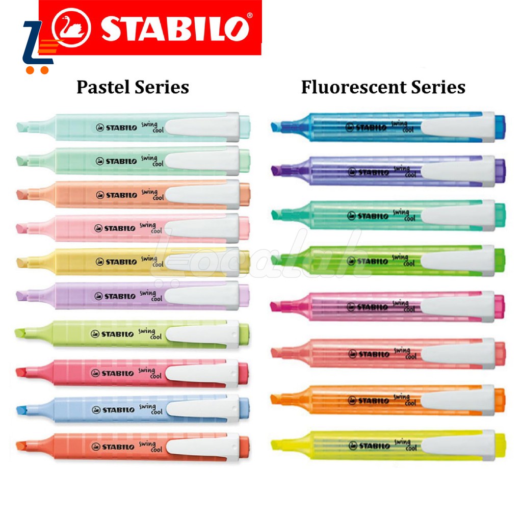 Highlighter Stabilo Swing Cool Pastel / Fluorescent Highlighter Pen ...