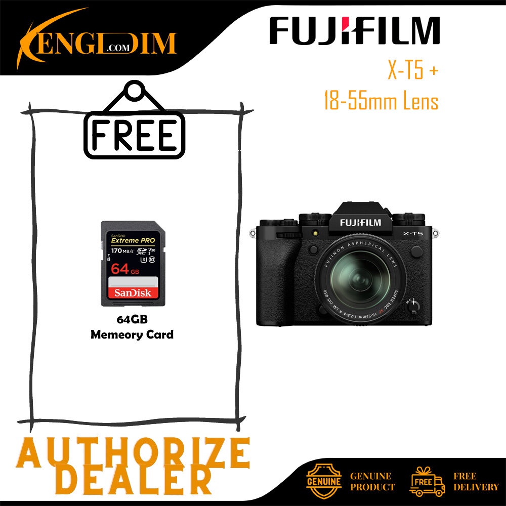 FUJIFILM X-T5 / XT5 Mirrorless Camera with 18-55mm Lens (FUJI MALAYSIA ...