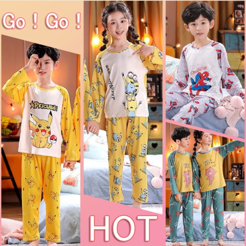 New Kids Pyjamas Long Sleeve Pajamas Boy Pyjamas Girl Cartoon ...