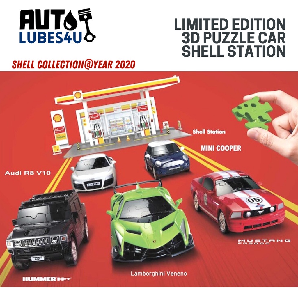 Shell V-Power Nitro 3D Puzzle Car Toy / Shell Petrol Station Puzzle Toy ...