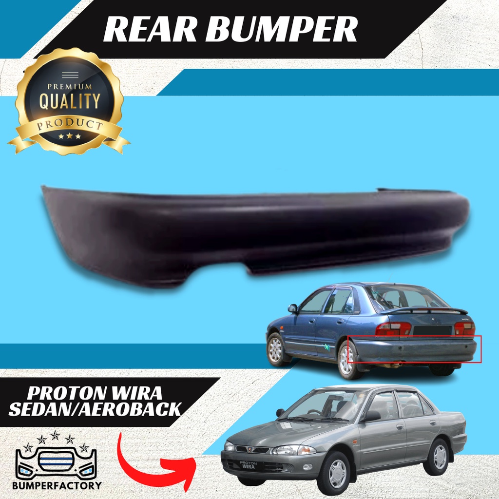 Proton Wira Sedan Aeroback Rear Bumper Belakang Pp Plastik Material ...
