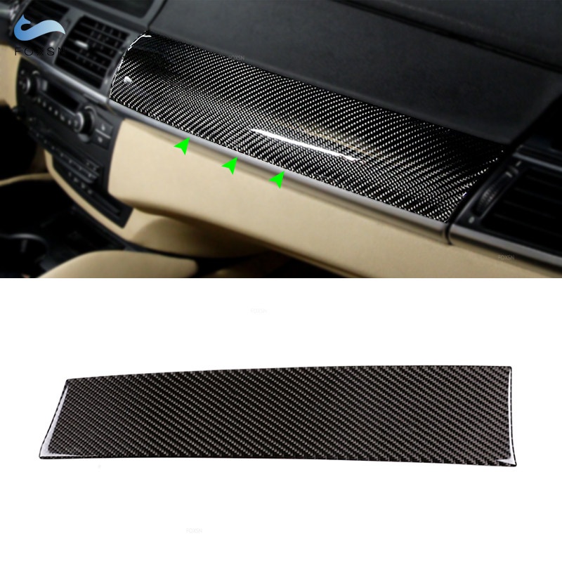 For BMW X5 E70 X6 E71 2008 - 2014 Real Carbon Fiber Car Interior Center ...