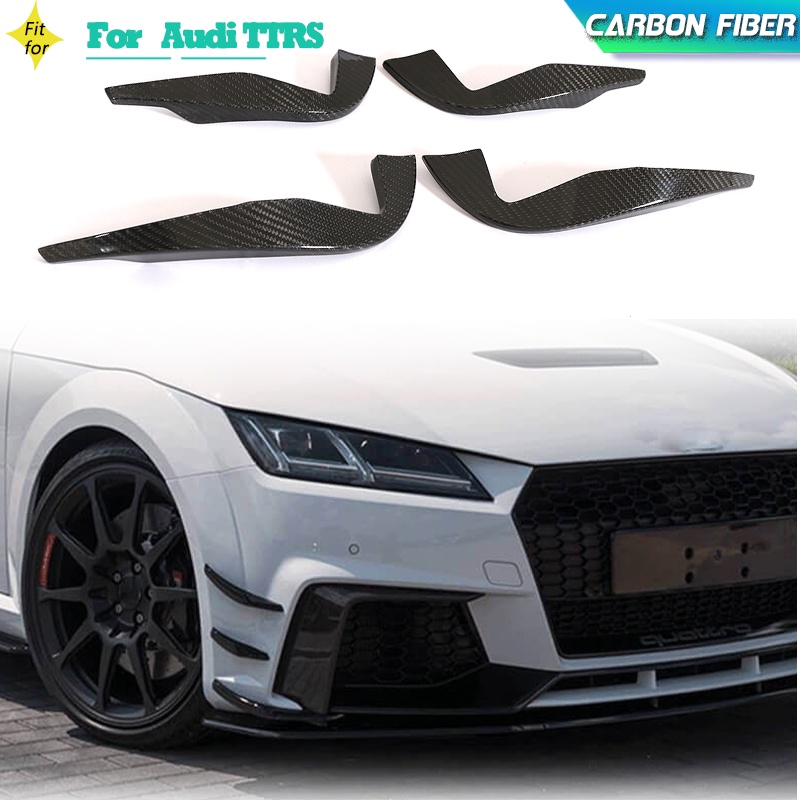 Carbon Fiber Front Bumper Splitters For Audi TTRS 2016 2017 2018 Car ...