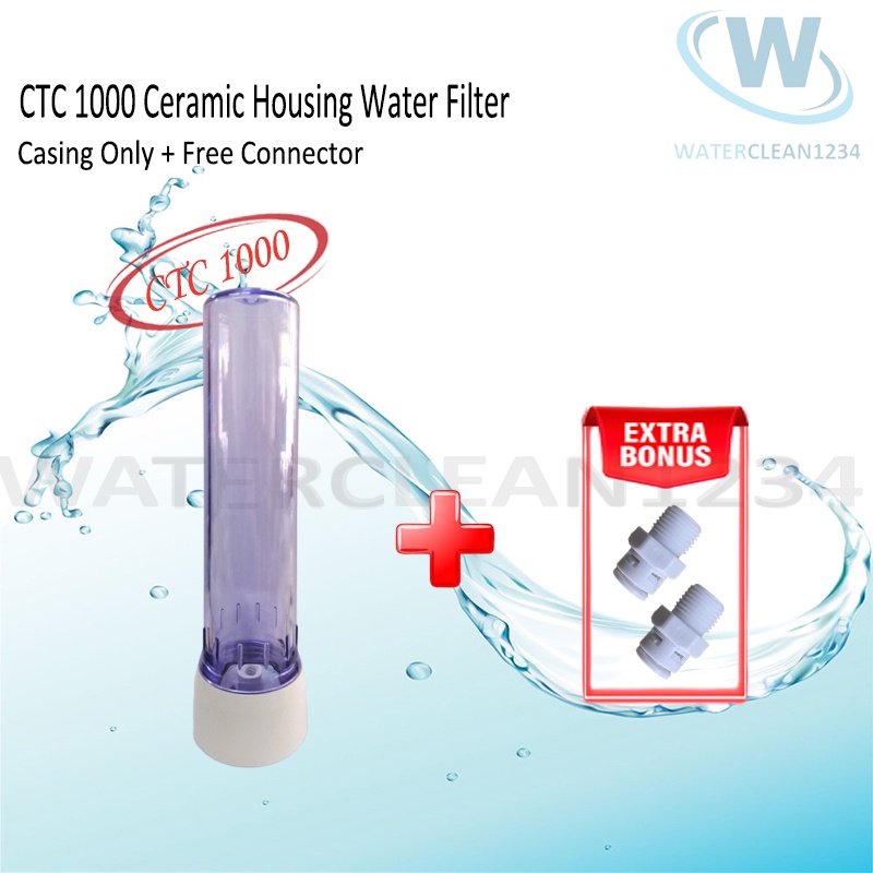 CTC 3000/CTC 1000 Super Slim Ceramic Water Filter Housing + 10" Std ...