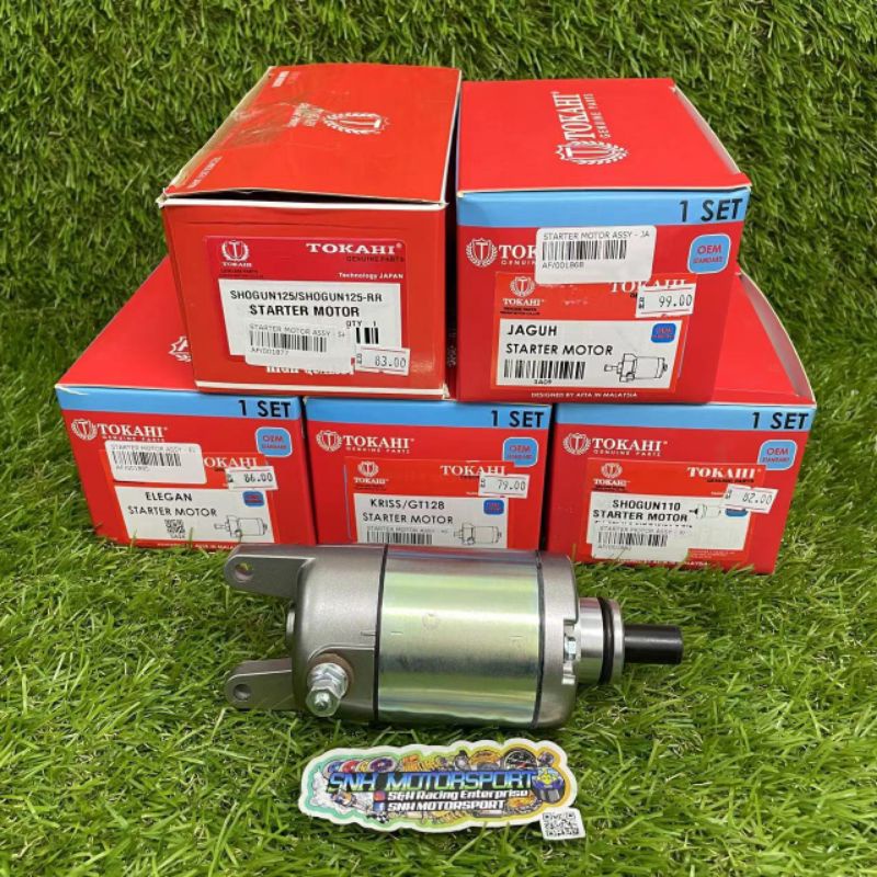 TOKAHI Standard Starter Motor For JAGUH, KRISS, GT128, ELEGAN, SHOGUN ...