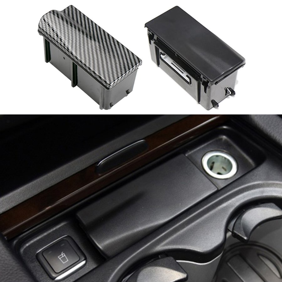 Car Front Center Carbon Fiber Console Ashtray Ash Tray For Mercedes ...
