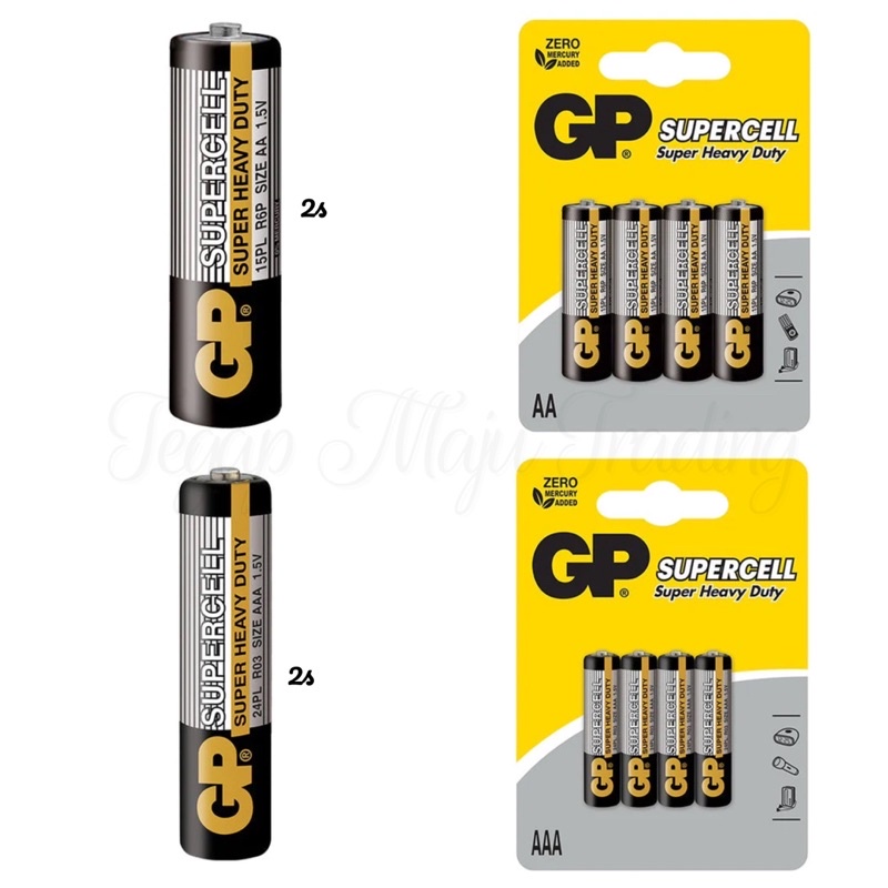 GP SUPERCELL SUPER HEAVY DUTY Alkaline Battery AA / AAA - 2s / 4s ...
