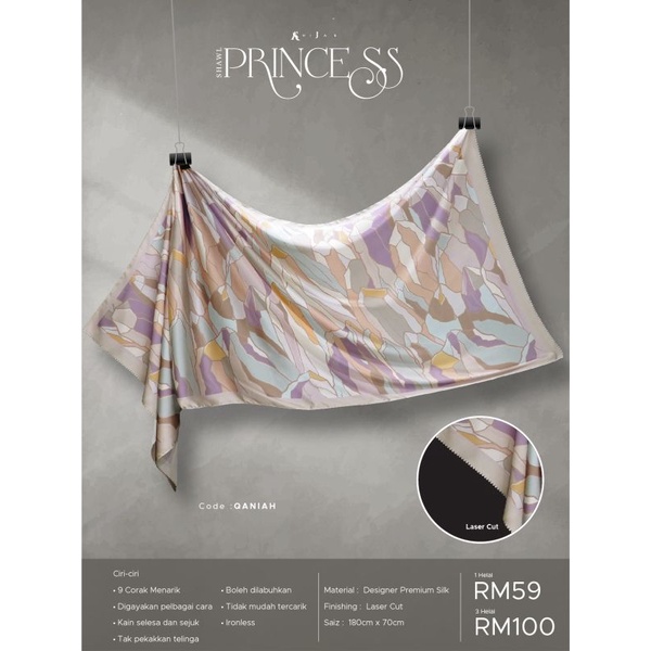 Shawl Princess Ashijab Datin Shahida | Shopee Malaysia