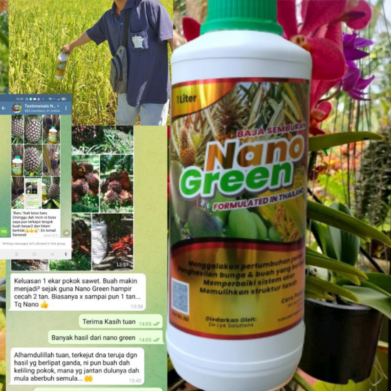 Nano green 1 LITER _ baja foliar teknologi nano dari Thai ) | Shopee ...