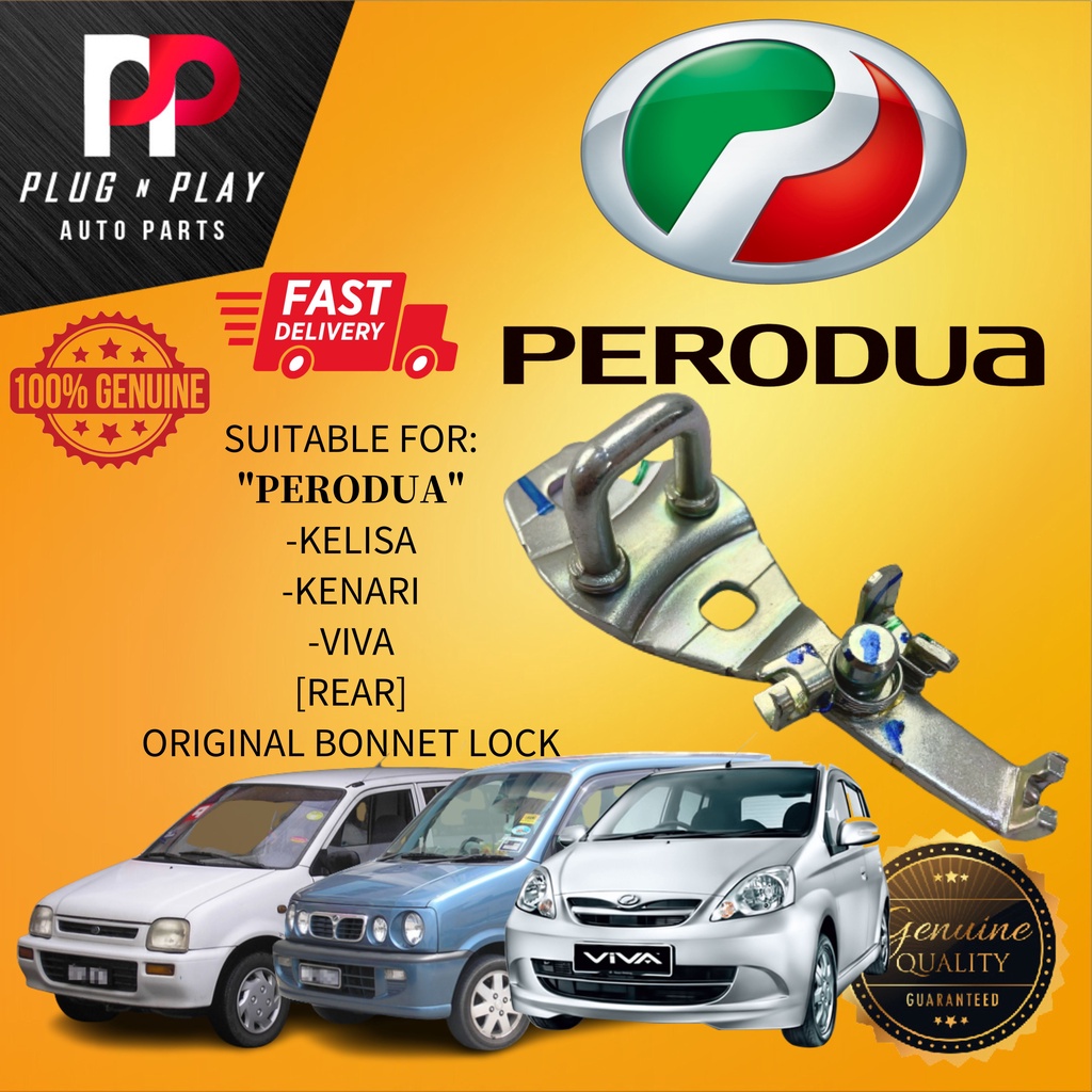 PERODUA KELISA / KENARI / VIVA REAR PERODUA ORIGINAL BONNET LOCK ...