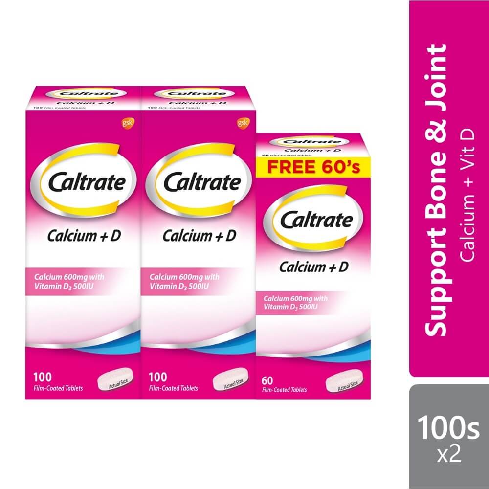 Caltrate 600 D (2 x 100's) [Free 60's On Pack] | Shopee Malaysia