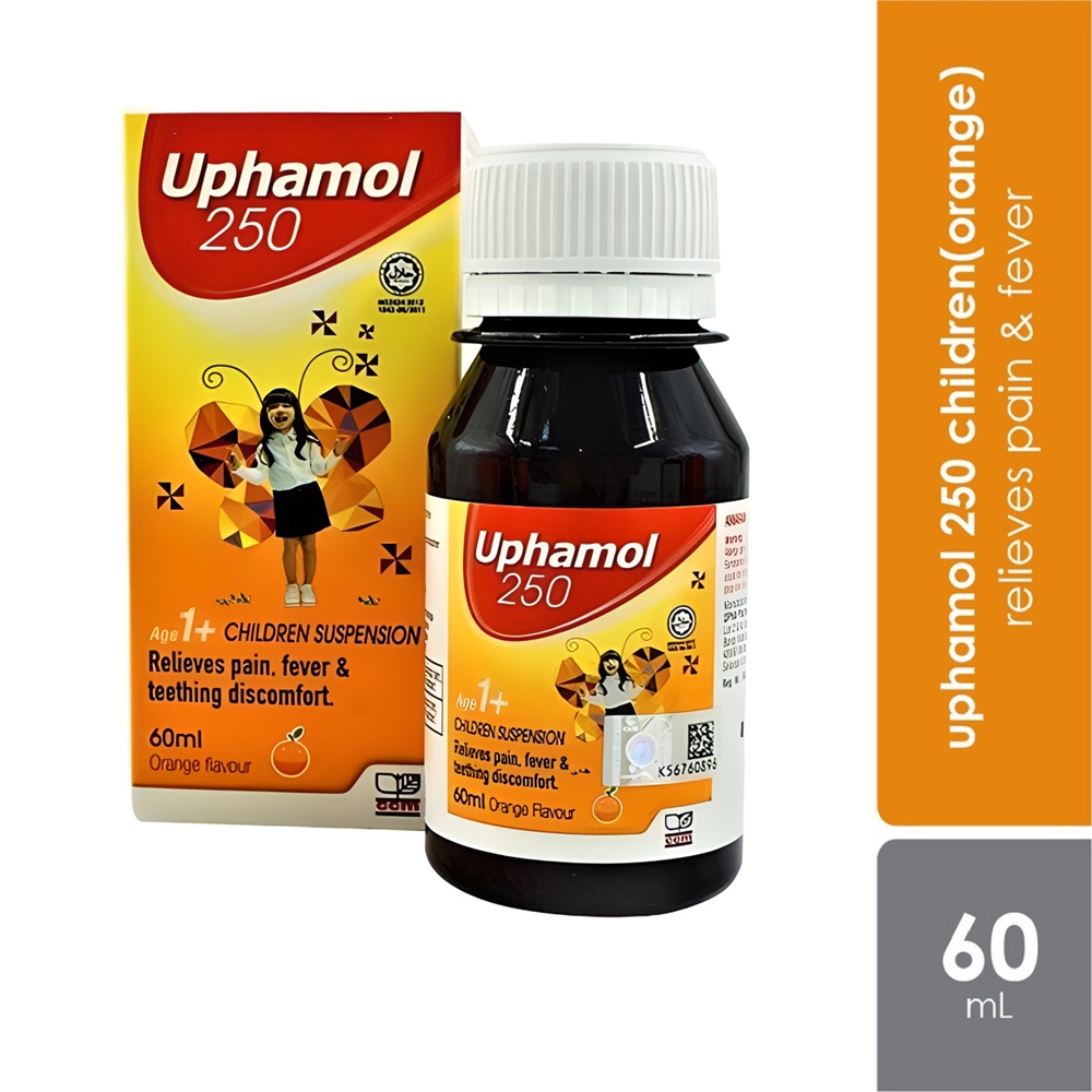 Uphamol Children Suspension (orange) 250mg 60ml - age above 1 (relieves ...