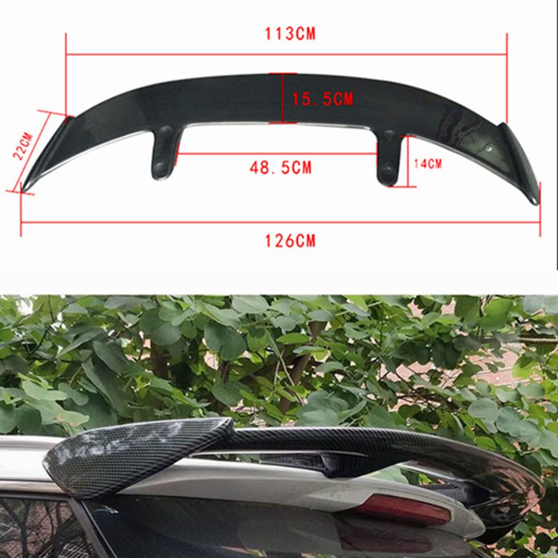 For Peugeot 308 2008-2013 Spoiler ABS Plastic Carbon Fiber Look ...